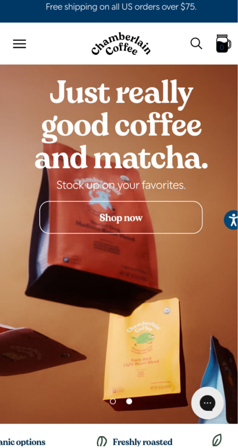 Chamberlain Coffee - Ecomgallery - Curating only the best eCommerce Designs